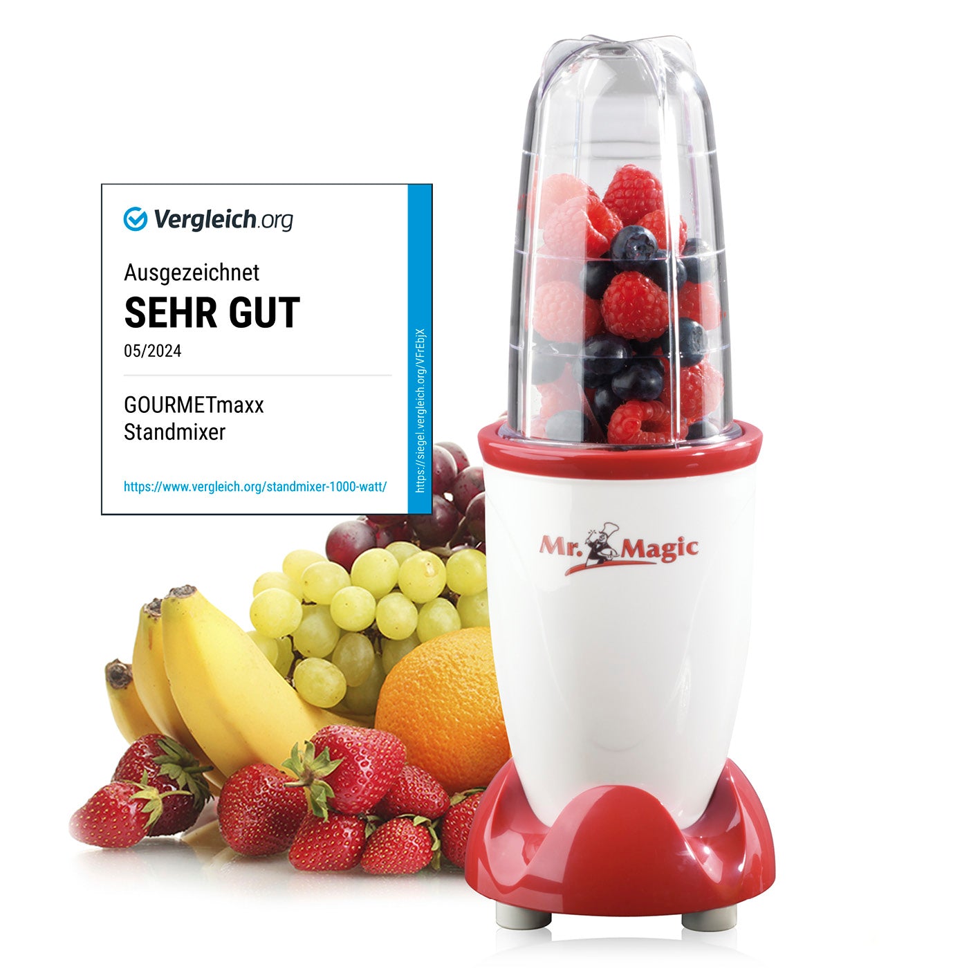 GOURMETmaxx Mr. Magic Mixer - rot/weiß – TV-Werbung unser Original
