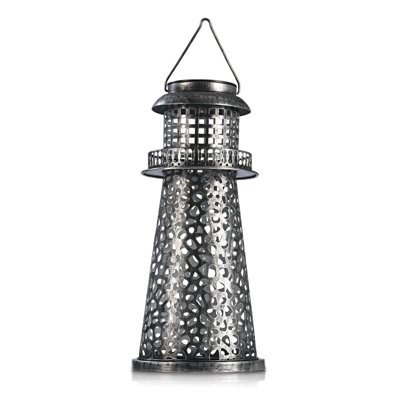 GARVIDA Solar-Leuchte Leuchtturm - silber – TV-Werbung unser Original